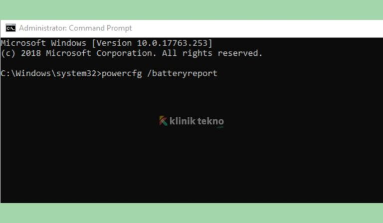 Cek Kesehatan Baterai Laptop dengan Command Prompt - Klinik Tekno